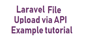 Laravel 9 File Upload Via API Example Tutorial